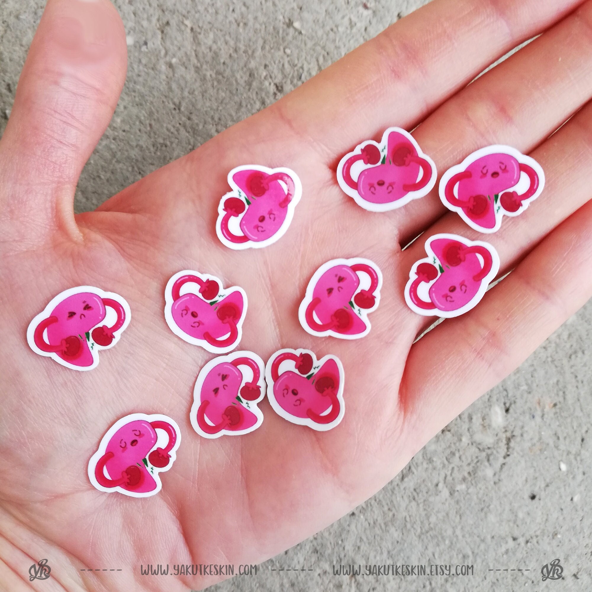 10 MINI Uterus Ovaries Sticker Pack Pregnancy Journal | Etsy