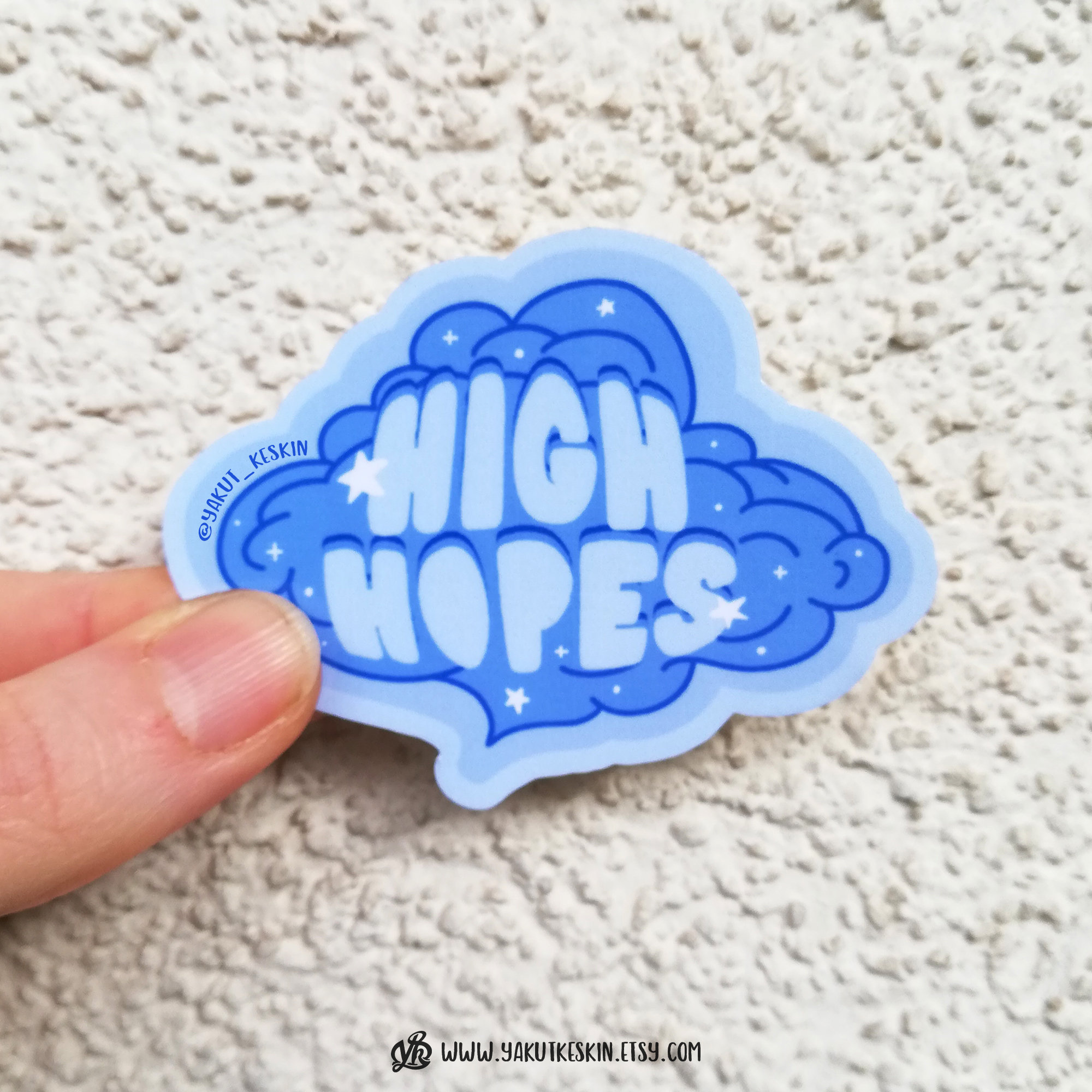 70s Hippie sticker high hopes quote sticker waterproof vinyl | Etsy
