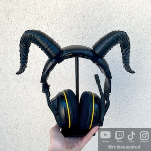 NEW Gothic RAM HORNS for Headphones Headsets Attachment, Diablo Gaming ...