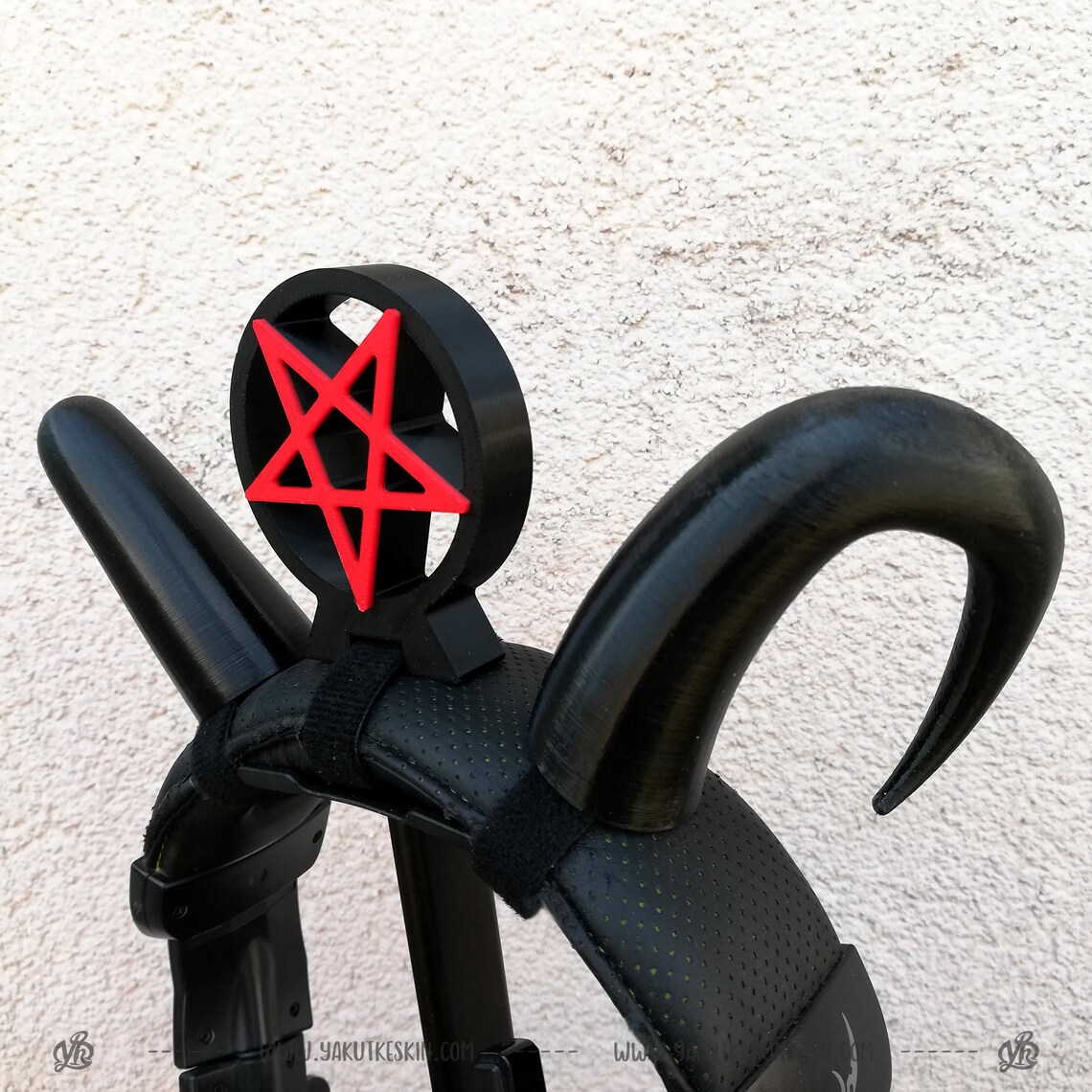 Lucifer Baphomet GOAT HORNS and PENTAGRAM for Headphones | Etsy Canada