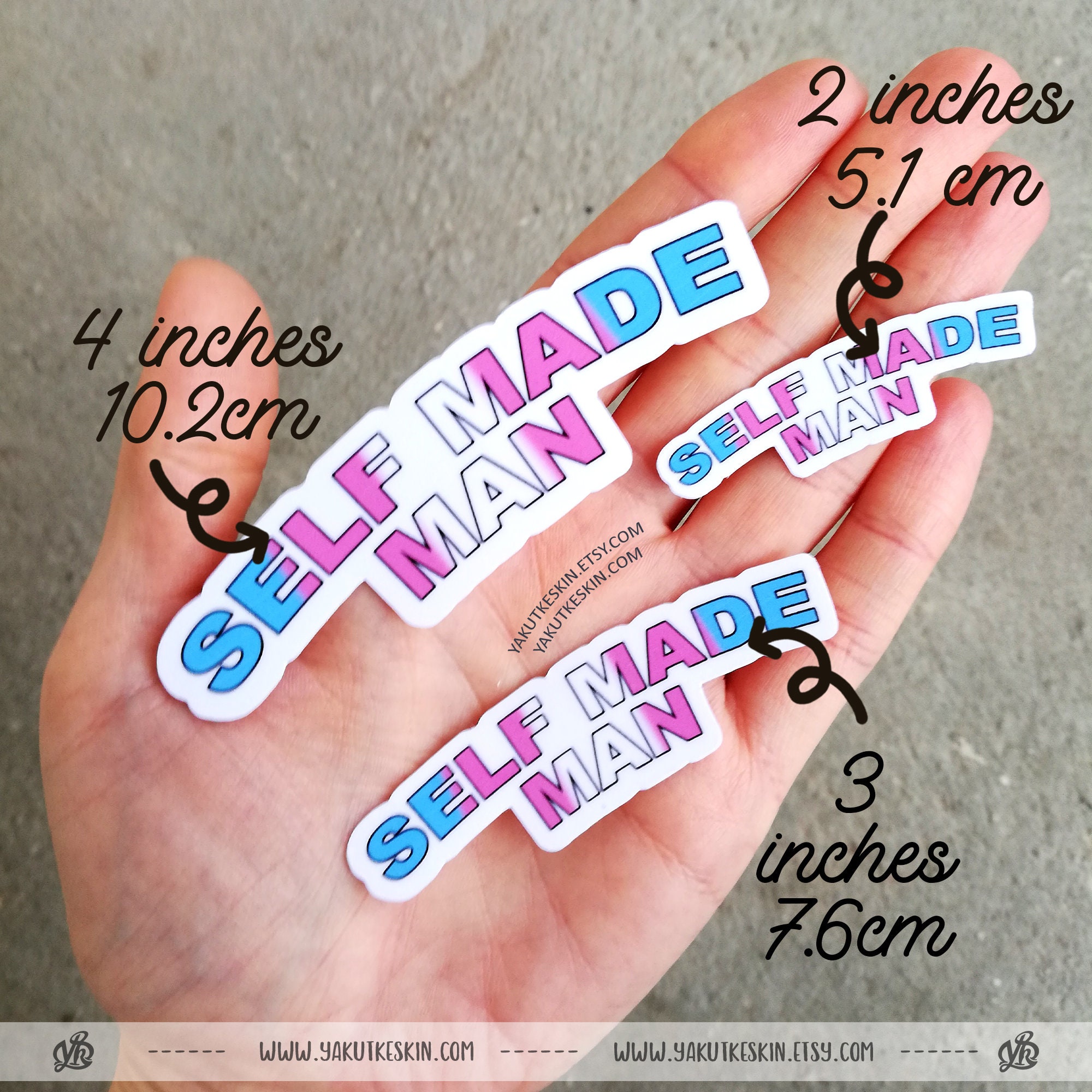 Self Made Man Transgender Stickers Waterproof Vinyl Pride Sticker for ...