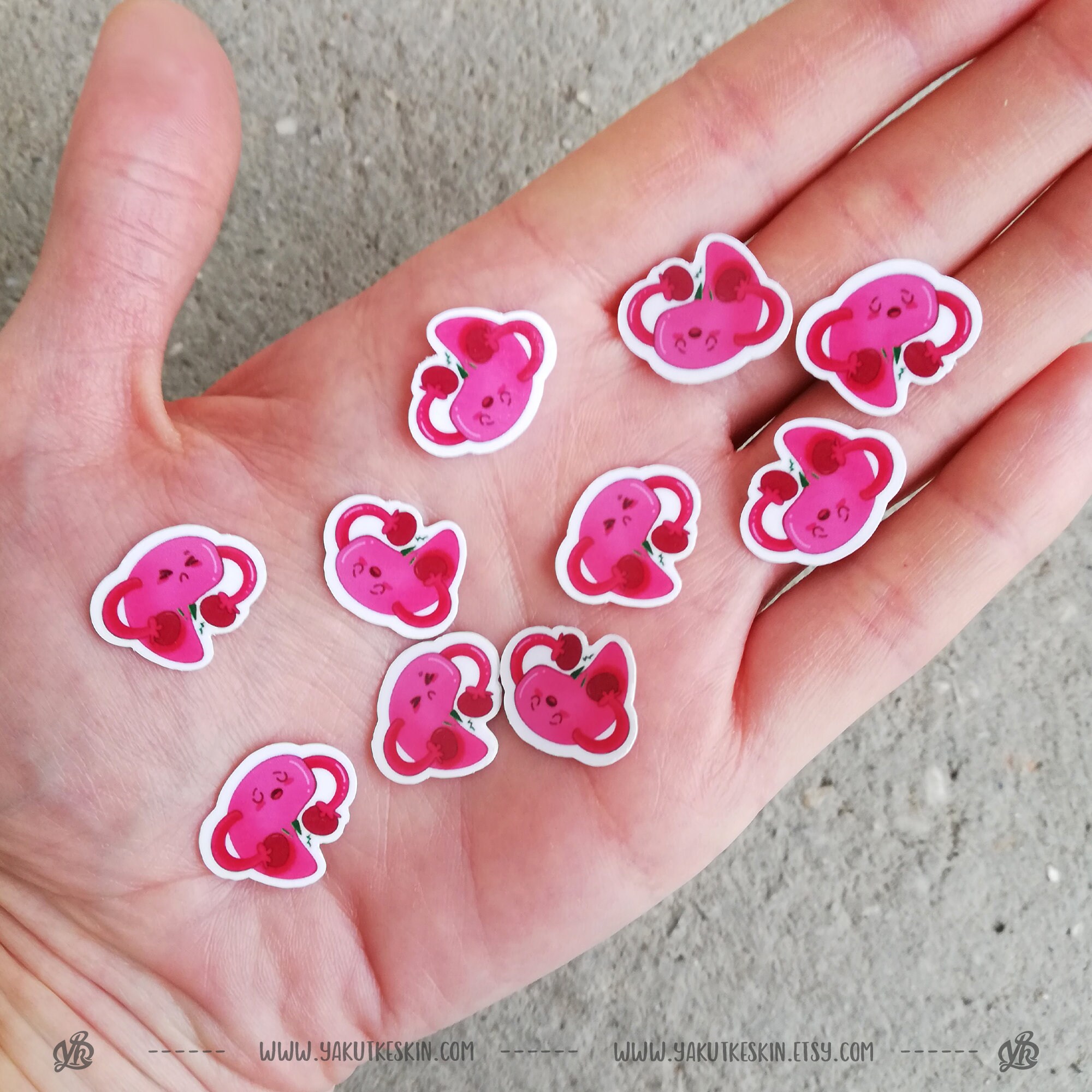 10 MINI Uterus Ovaries Sticker Pack Pregnancy Journal | Etsy