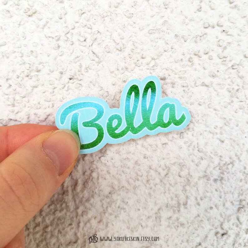 Cute Custom name stickers waterproof vinyl sticker aesthetic | Etsy