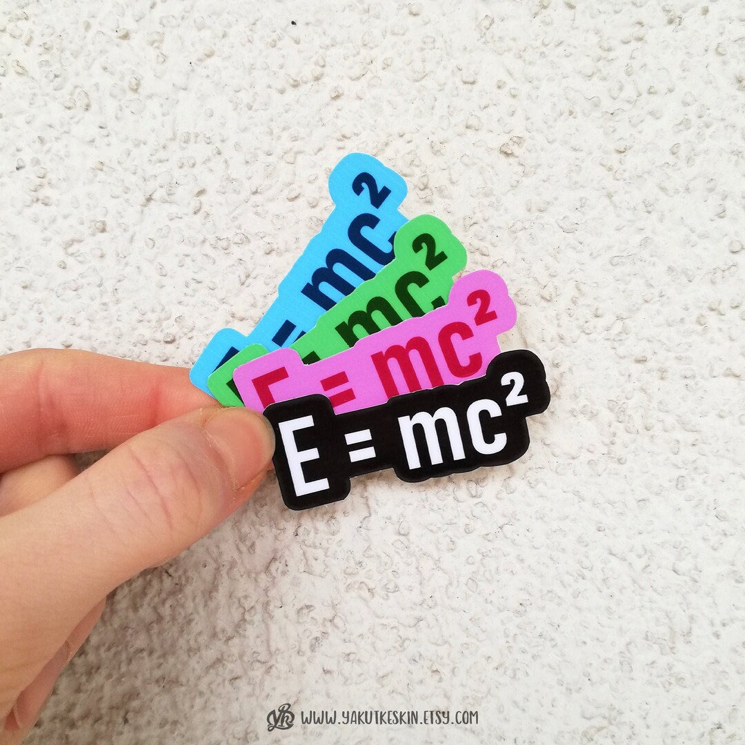 Waterproof E=mc2 Sticker Science Vinyl Laptop Stickers Physics Mass ...