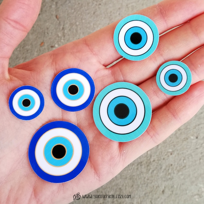 Set of Evil Eye Waterproof Vinyl Stickers Pack Laptop Decal | Etsy