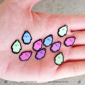 10 MINI Ghosts Halloween Sticker Pack Pastel Halloween Decor - Etsy