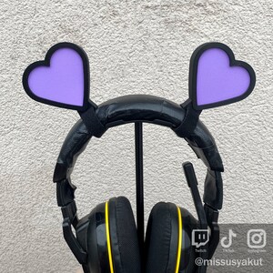 Cute Heart Ears for Headsets and Headphones, Valentines Day Pink Gamer ...