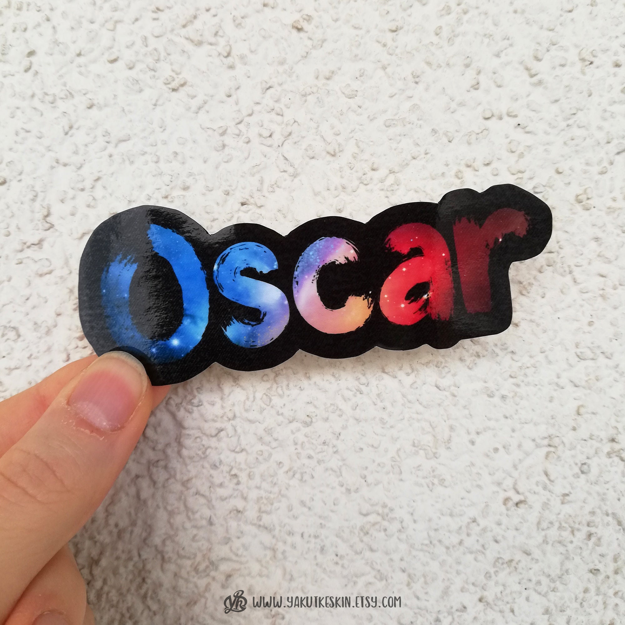 Custom galaxy space name stickers waterproof vinyl name - Etsy Polska