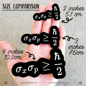 Quantum Mechanics Uncertainty Principle Sticker, Waterproof Science ...