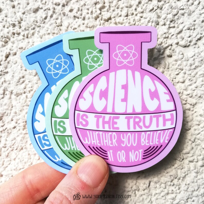 Science green aesthetic vinyl laptop sticker | Etsy