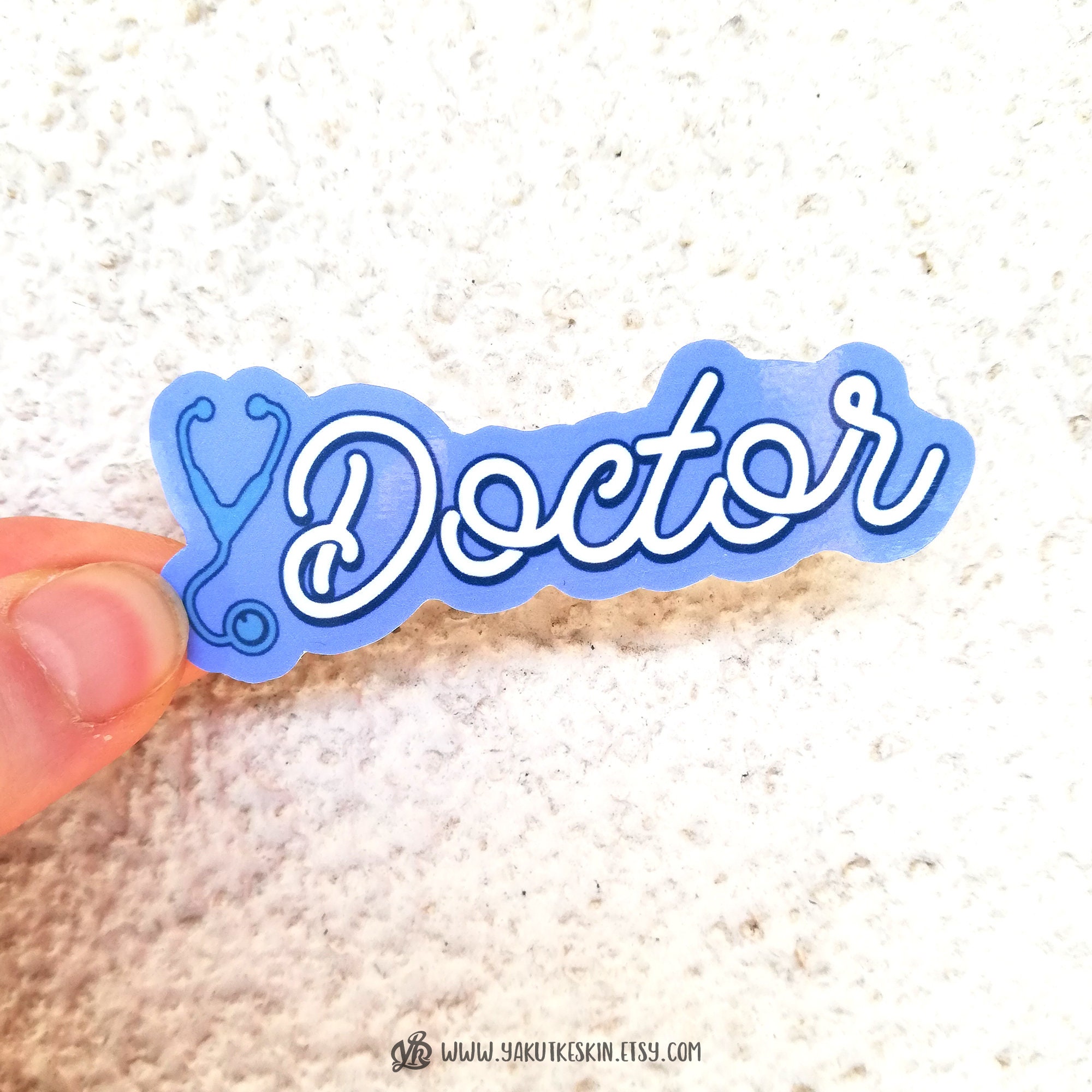 Doctor gift laptop sticker waterproof vinyl decal water bottle | Etsy