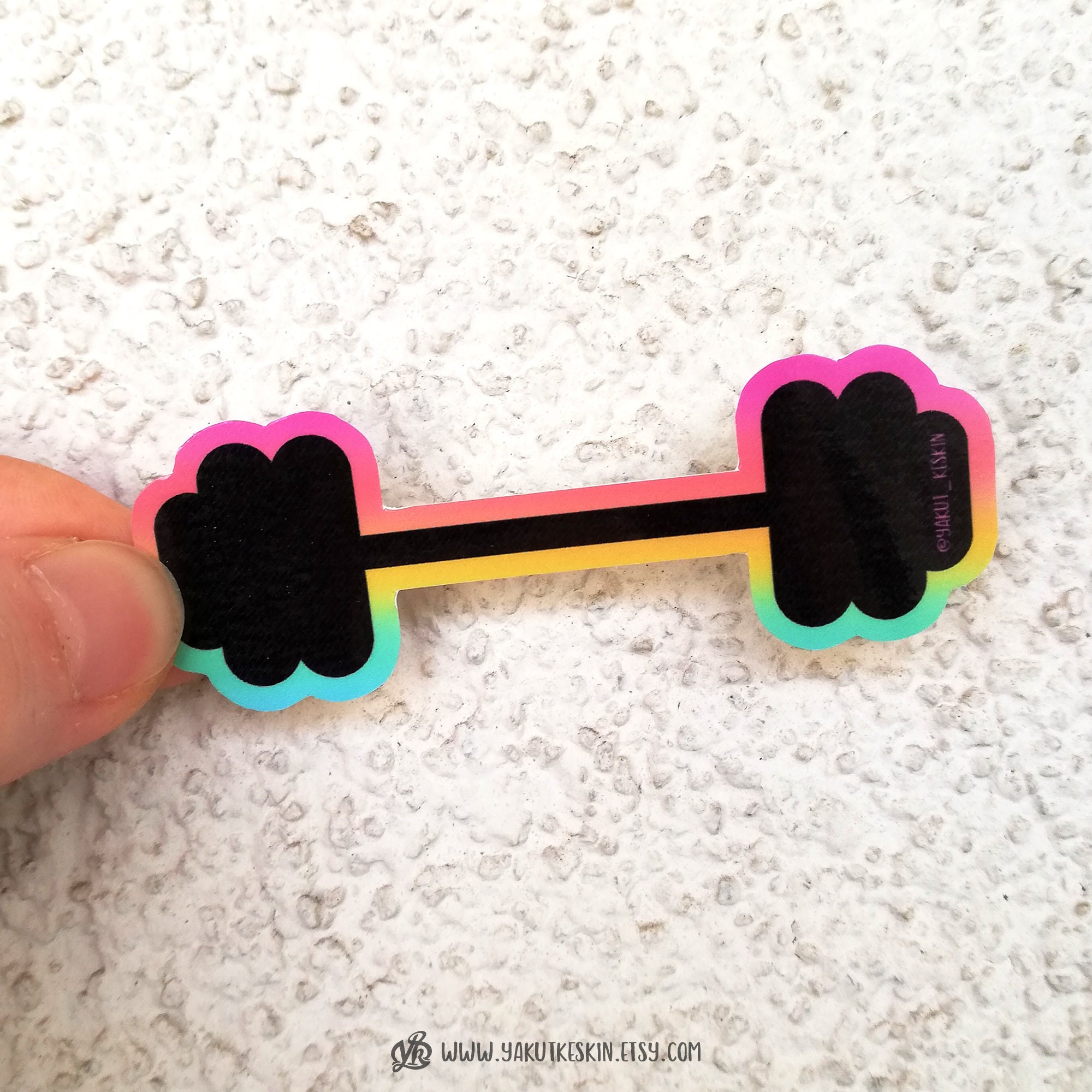 Fitness dumbbell stickers waterproof vinyl laptop sticker | Etsy