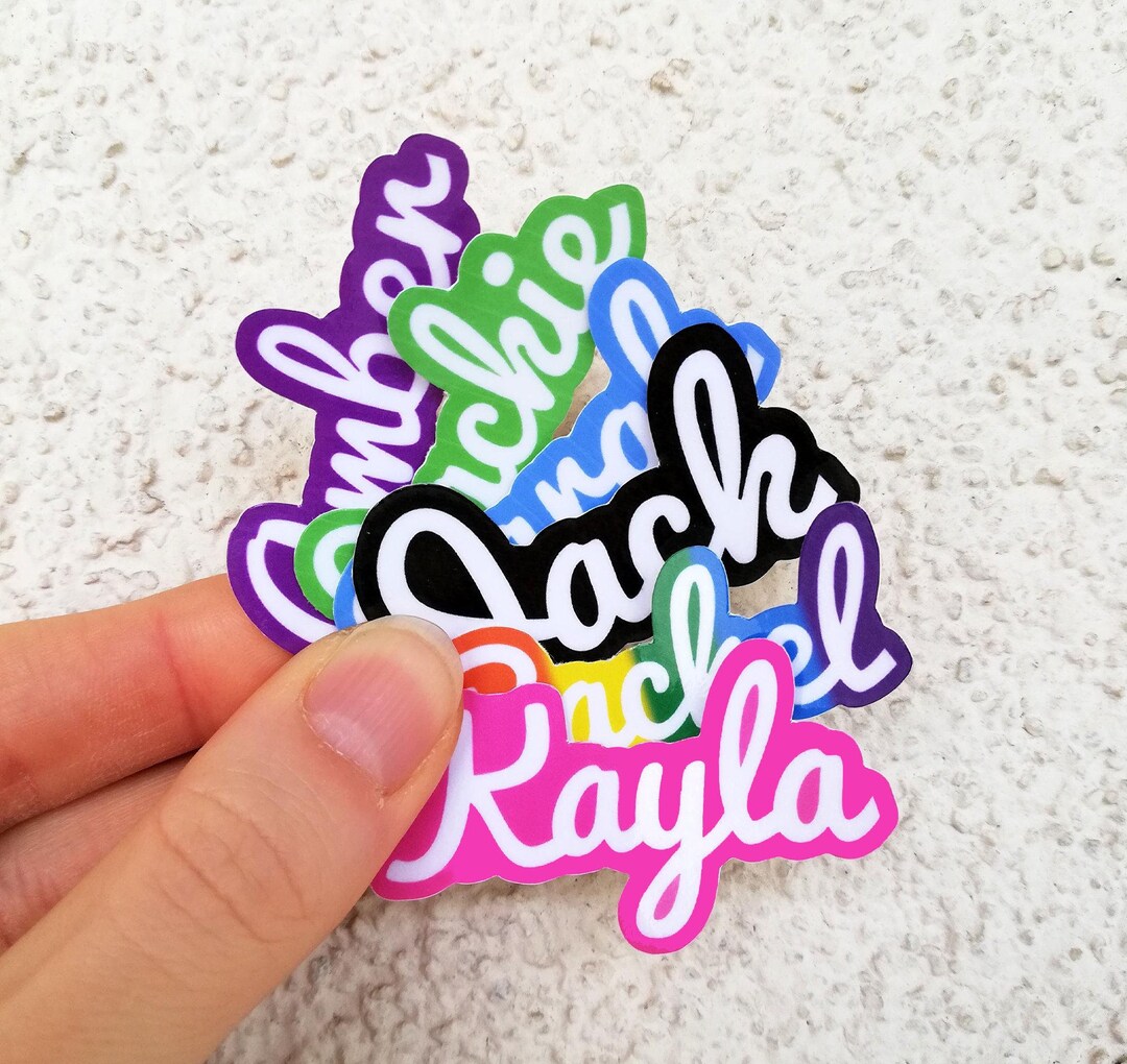 Custom Colorful Waterproof Vinyl Name Stickers for Laptop Cases or ...