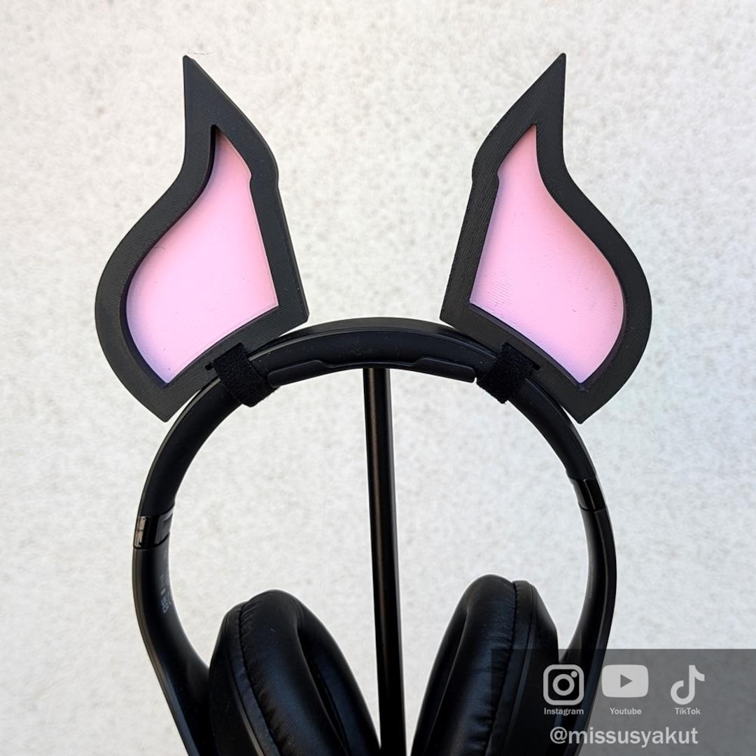 Cute Goth Bat Ears Attachment for Headsets and Headphones, Cosplay ...