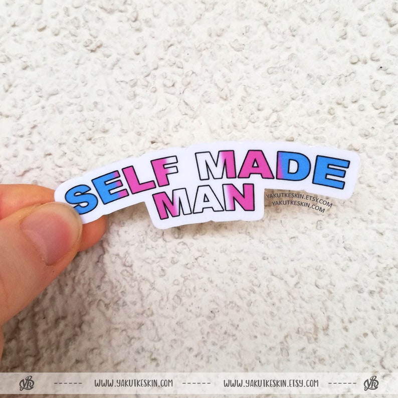 Self Made Man Transgender Stickers Waterproof Vinyl Pride Sticker for ...