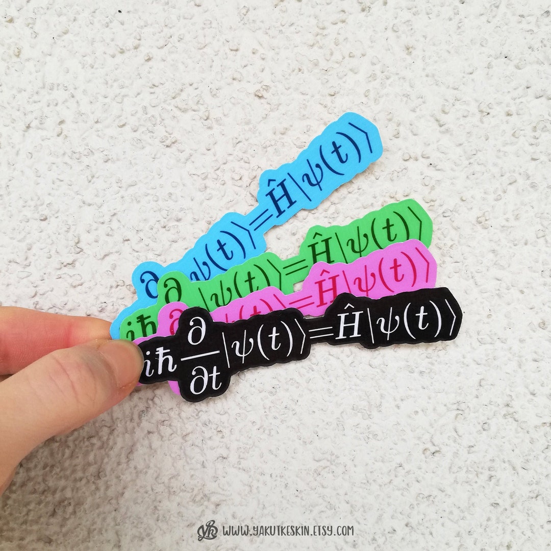 Schrödinger Equation Waterproof Sticker Science Vinyl Laptop Stickers ...