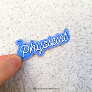 Physicist Science Waterproof Vinyl Laptop Sticker Physics Gift Decal - Etsy