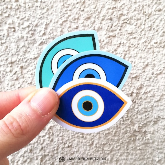 Evil Eye Waterproof Vinyl Sticker - Etsy