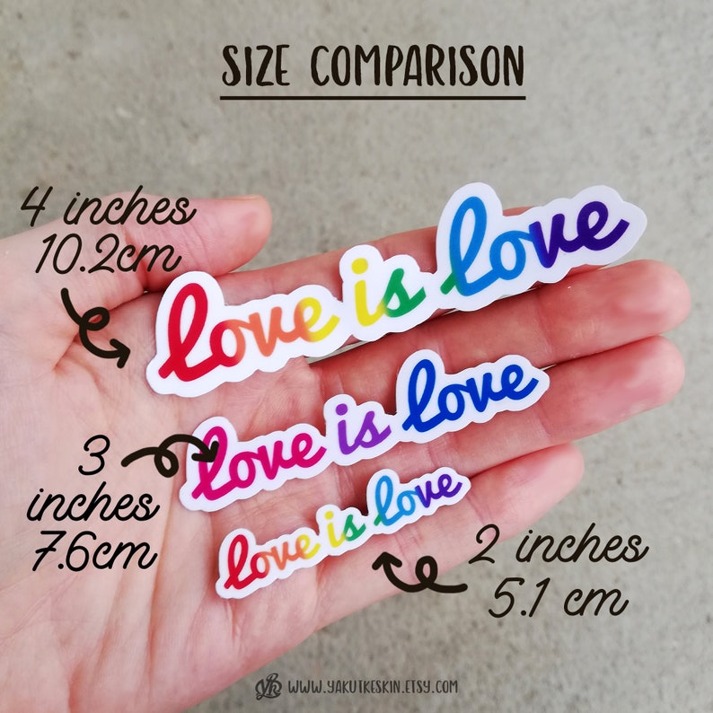 Bisexual love is love waterproof vinyl sticker | Etsy