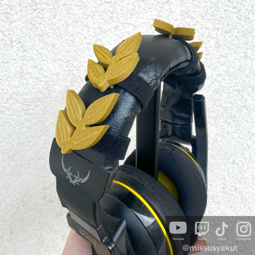 Laurel Attachment for Headsets and Headphones, Gold Leaf Crown Wreath ...