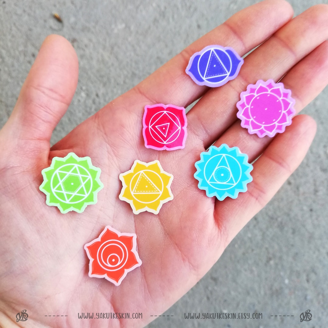 7 MINI Chakras Stickers Pack, Seven Chakras Art, Gratitude Journal ...