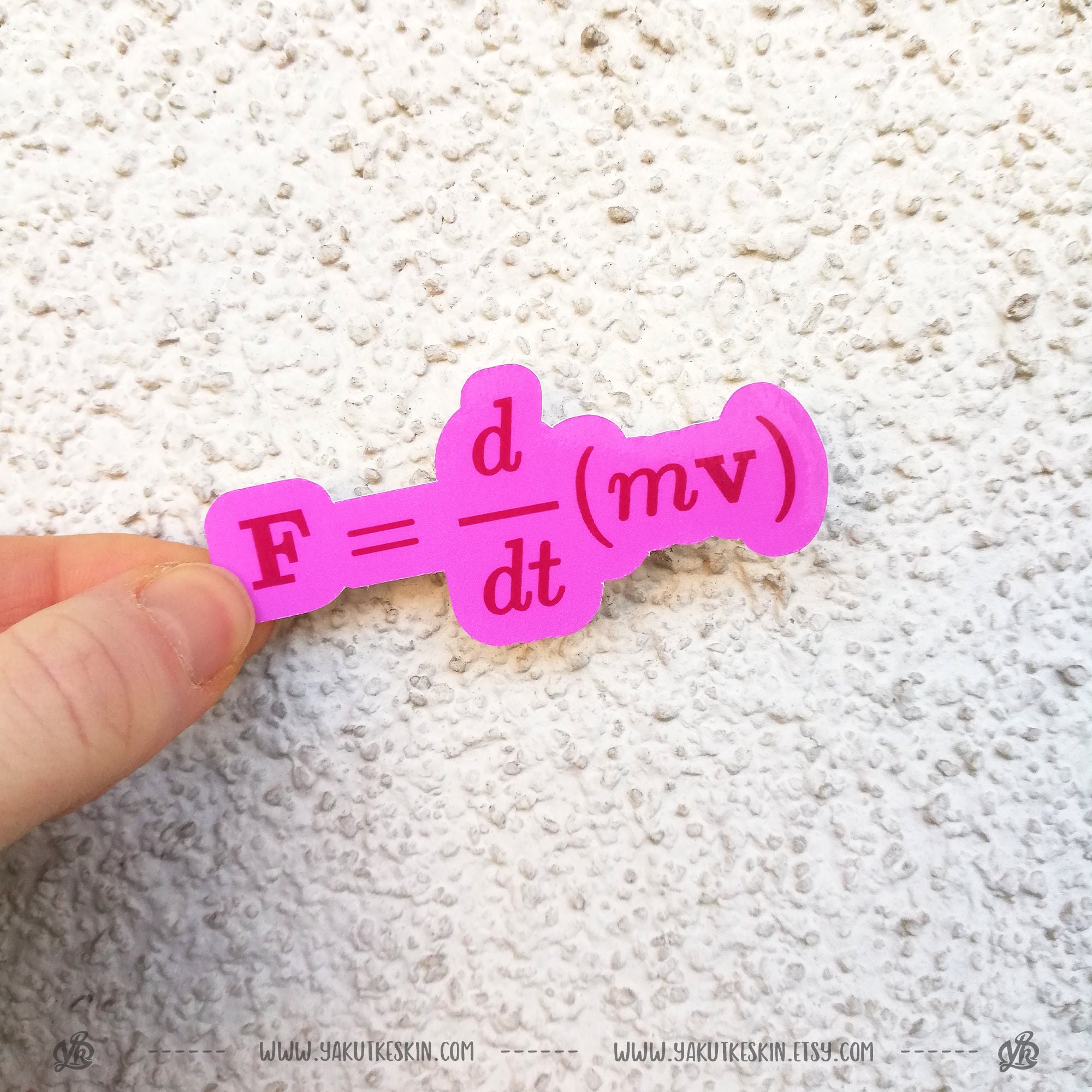 Newton's Second Law of Motion Sticker Newtonian Mechanics - Etsy