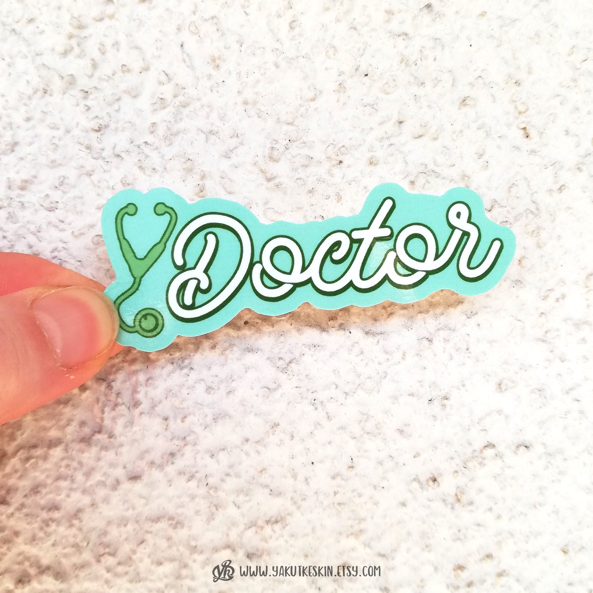 Doctor gift laptop sticker waterproof vinyl decal water bottle | Etsy