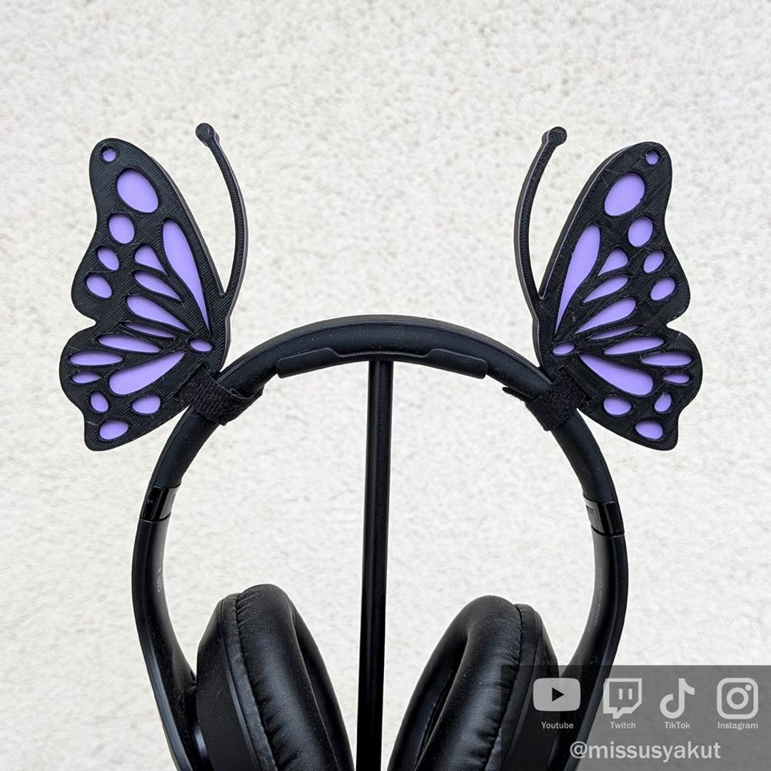 Butterfly Wings Attachment for Headsets and Headphones, Fairycore ...