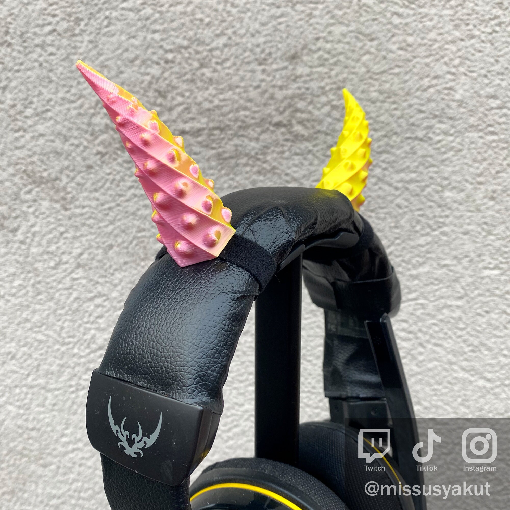 Magic Color Curved Satyr HORNS Headphone Attachment Spiral - Etsy
