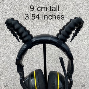 Ribbed Goat Demon Horns for Headphones Headsets Gothic Curved - Etsy