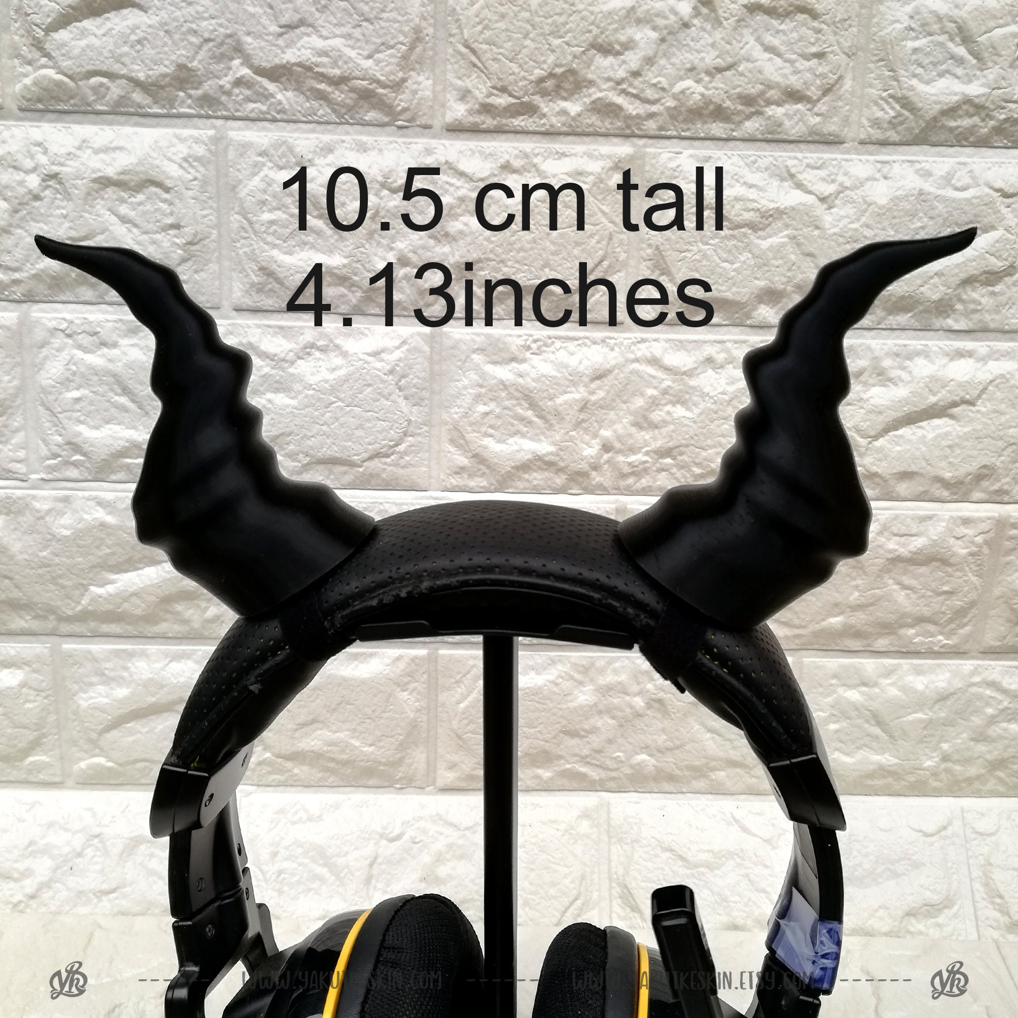 Gothic Witch Moon Crown and Demon HORNS for Headphones, Crescent Moon ...