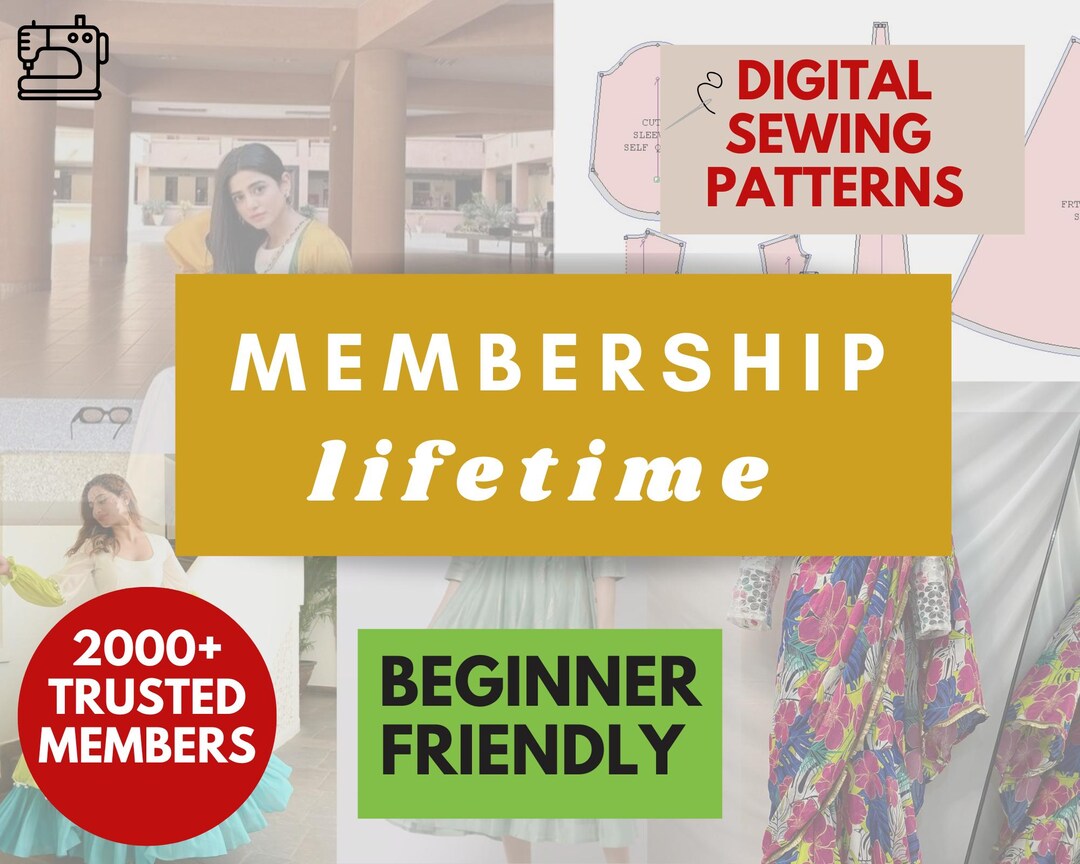 Lifetime Membership Access Pdf Pattern for Printing at Home Instant ...