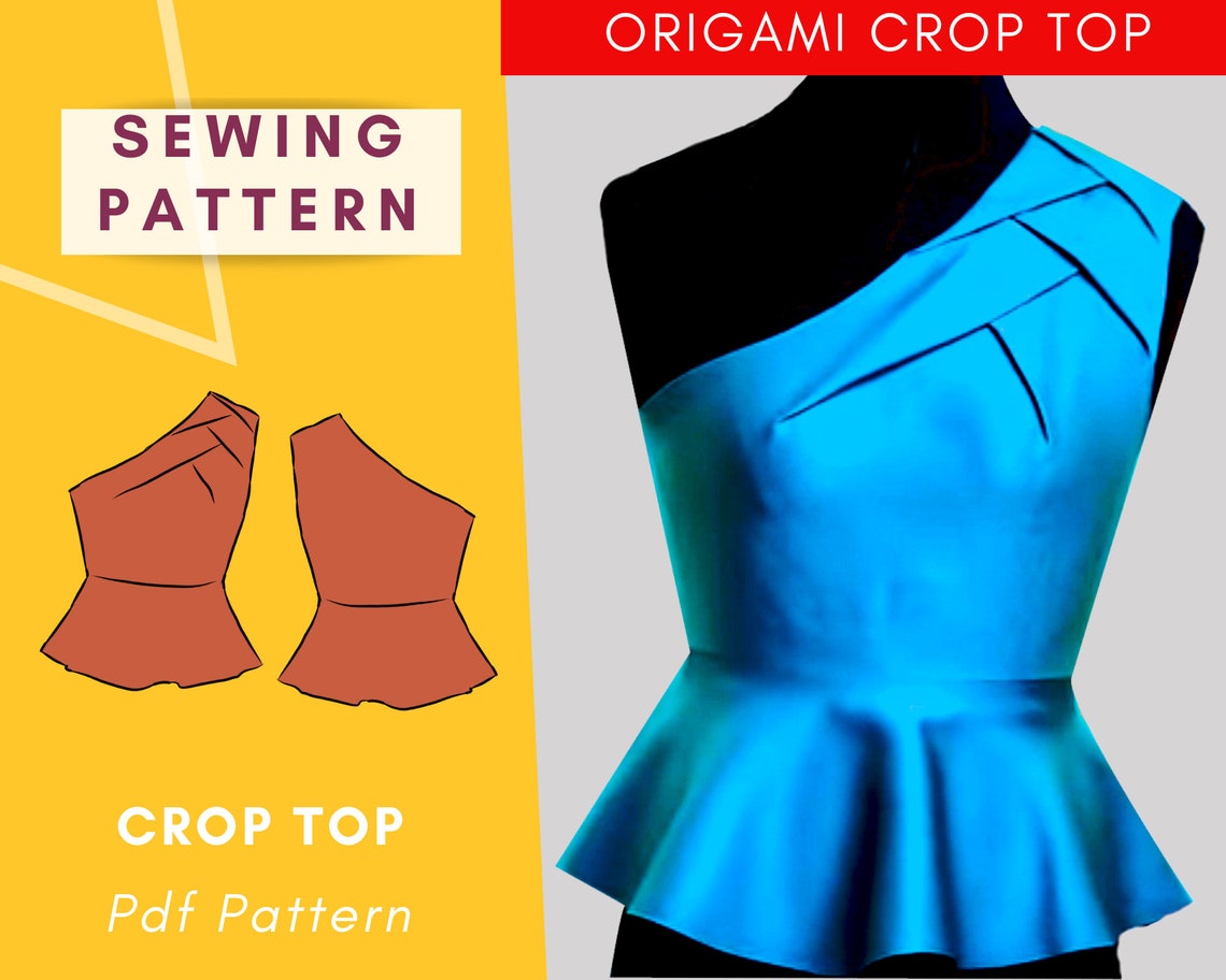 Crop Top Sewing Pattern for Women Size XS XL Pdf Pattern for Printing ...
