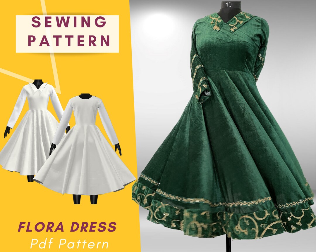 Circle Dress Sewing Pattern for Women Size XS 4XL Pdf Pattern for ...