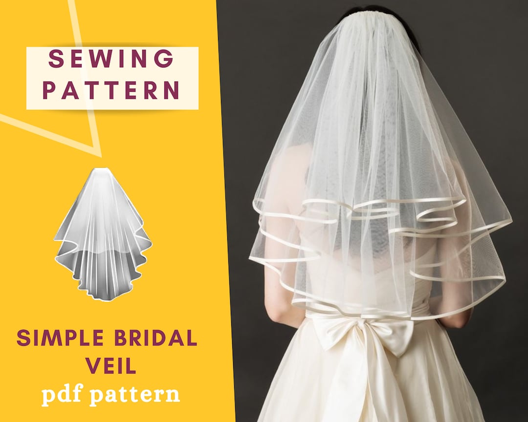 Bridal Veil Sewing Pattern for Women | Pdf Pattern for Printing at Home ...