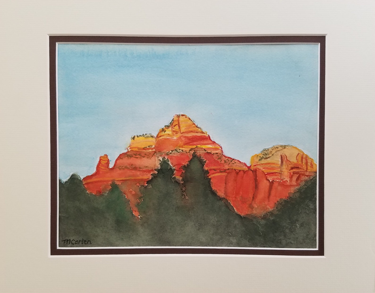 Sedona Painting, Red Rock Painting, Red Rock Watercolor, Original ...