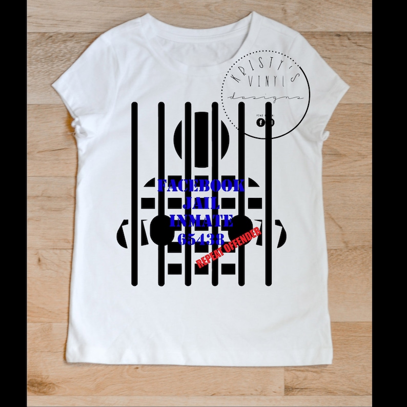Facebook Inmate Svg Png for Cricut or Silhouette for Tshirts - Etsy