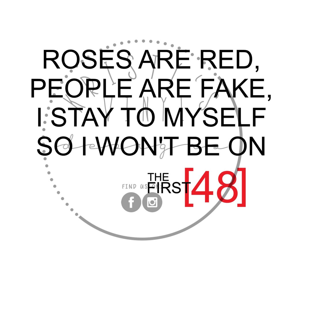 Roses Are Red People Are Fake SVG PNG & JPG - First 48 - Etsy