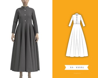 Modest Dress Pattern - Etsy