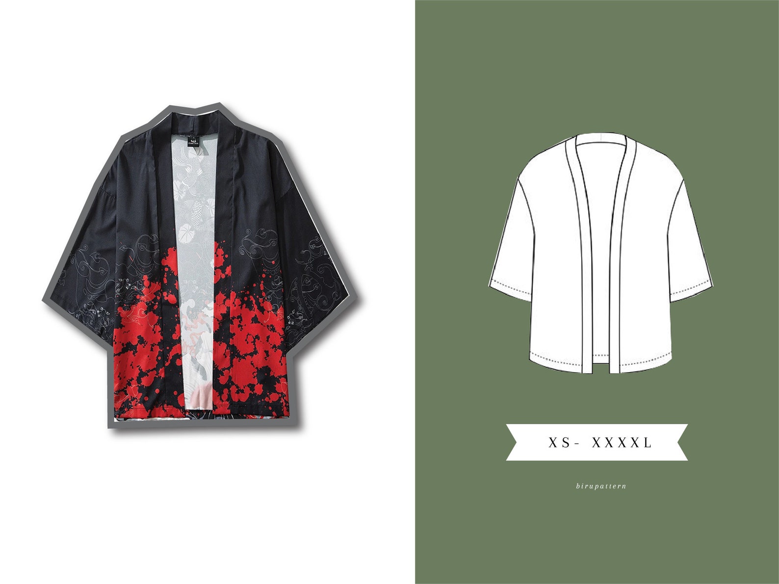 Kimono - Unisex PDF Sewing Pattern - Etsy