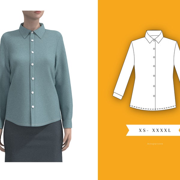 Womens Button up Shirt Pattern - Etsy