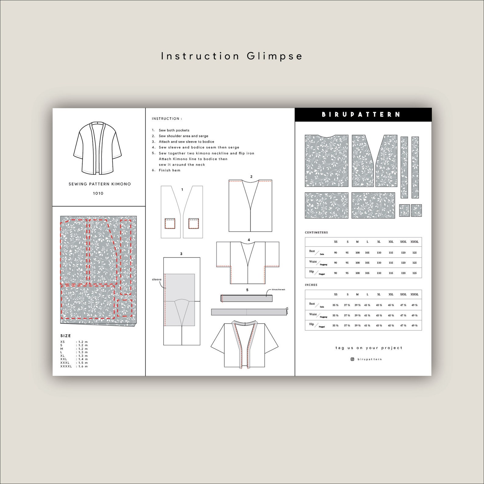 Kimono Unisex PDF Sewing Pattern - Etsy