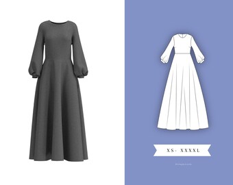 Modest Dress Pattern - Etsy