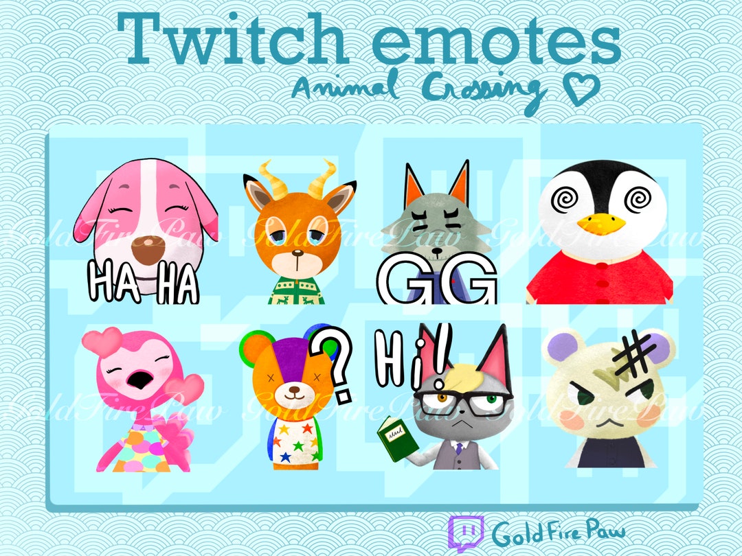Twitch Emotes Pack Animal Crossing X 8 - Etsy