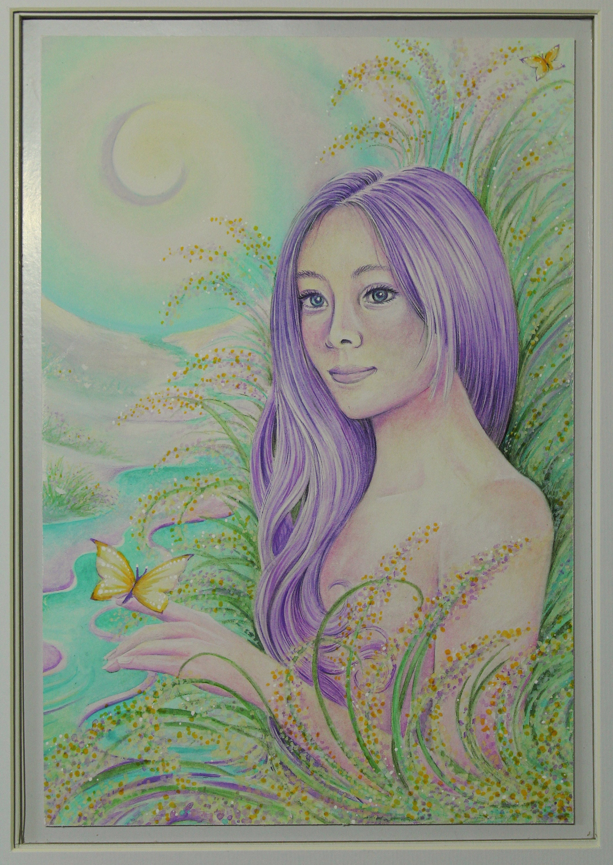 Nature Nymph Fantasy Art Print. Unique Edition Embellished Fairy Art ...