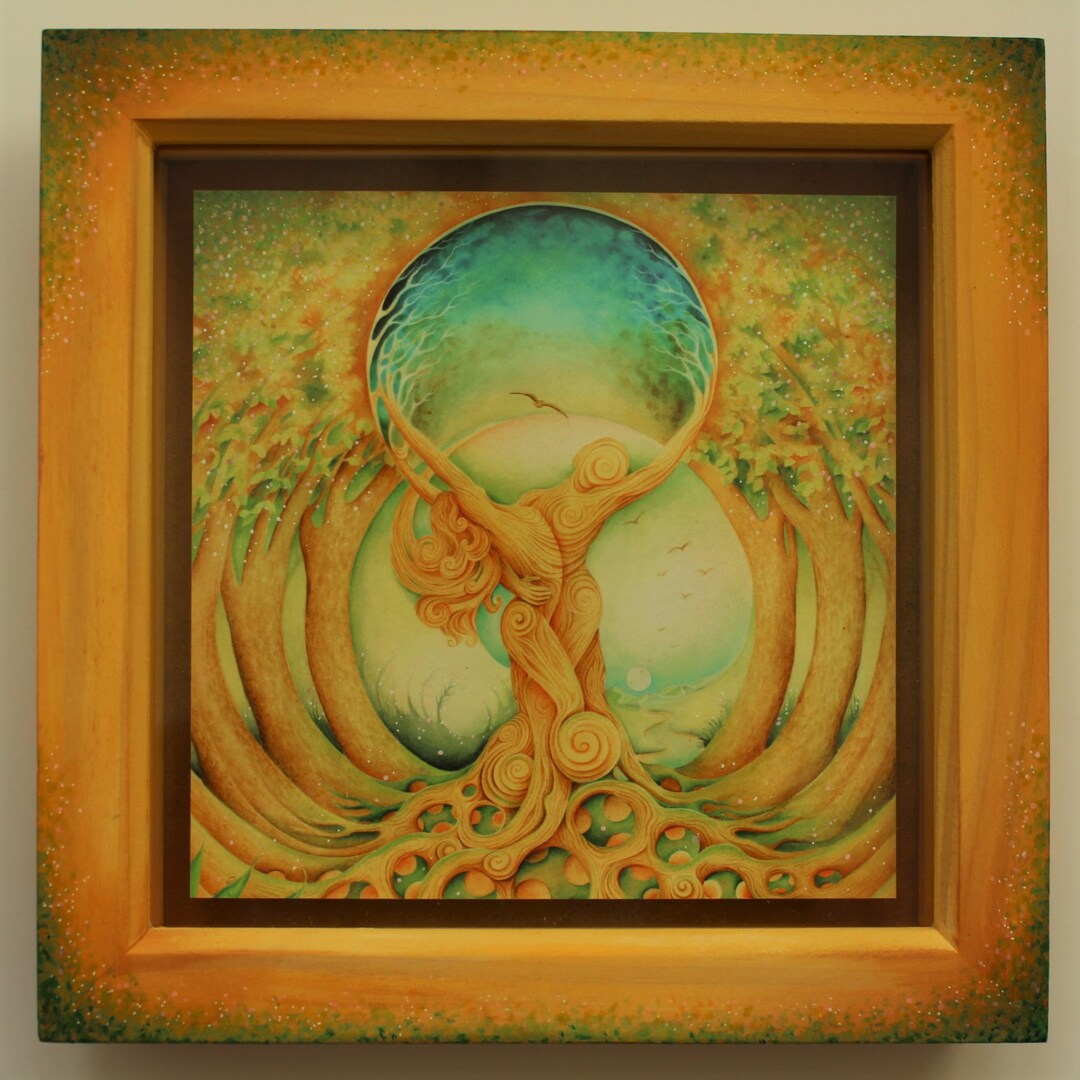 Lovers Art Print. Pagan Visionary Art Yoga Twin Flames - Etsy
