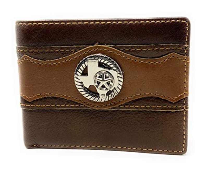 Texas West Rfid Tooled Texas State Map Genuine Glossy Leather Men's ...