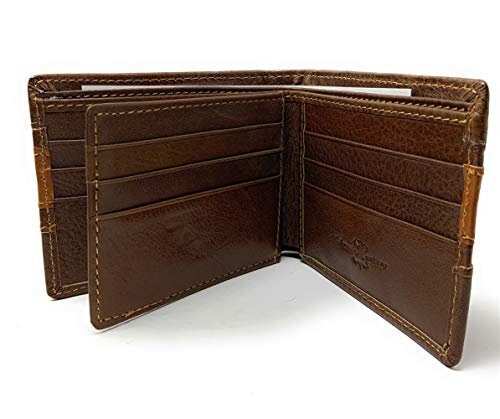 Texas West Rfid Tooled Texas State Map Genuine Glossy Leather Men's ...