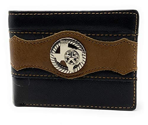 Texas West Rfid Tooled Texas State Map Genuine Glossy Leather Men's ...