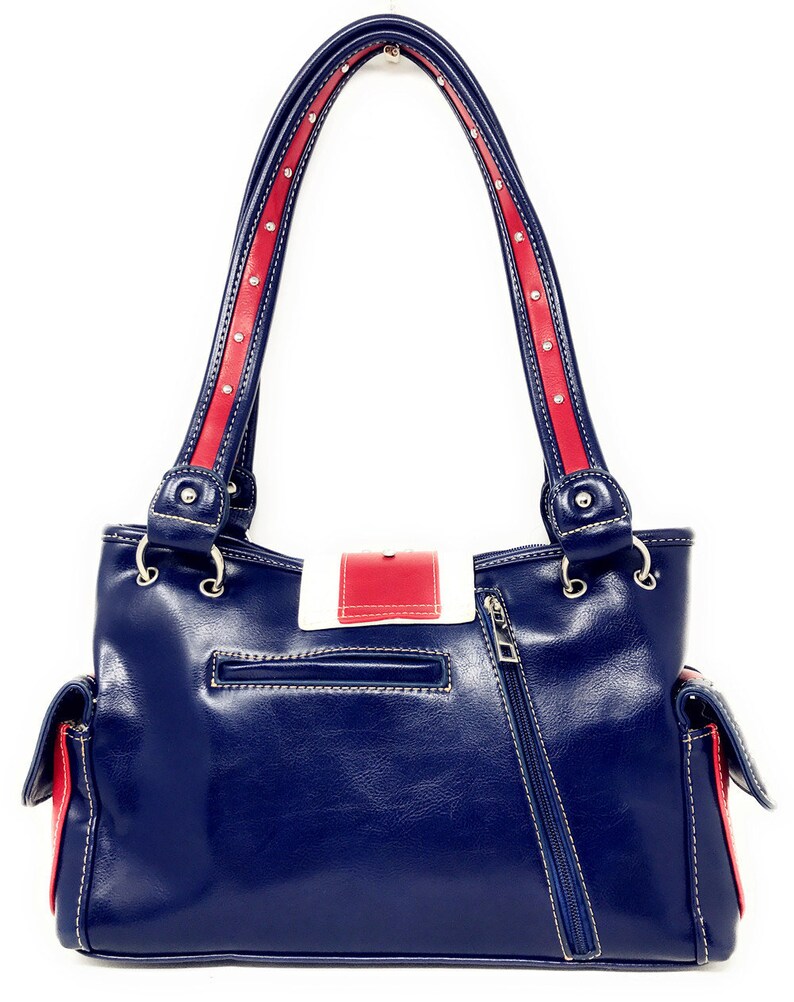 American Flag Texas Map Buckle/zipper Handbag Purse With - Etsy